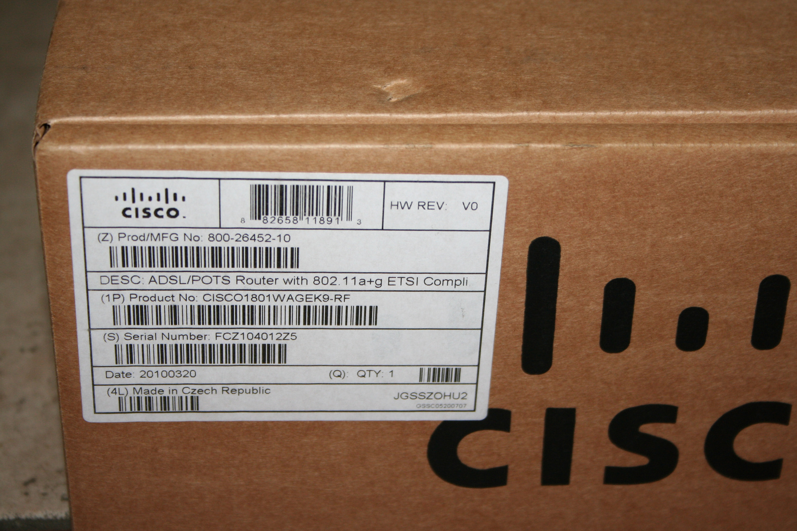 CISCO1801W-AG-E/K9 | Network devices \ ROUTERS \ CISCO \ ISR \ 1800 | Comel-IT - Store