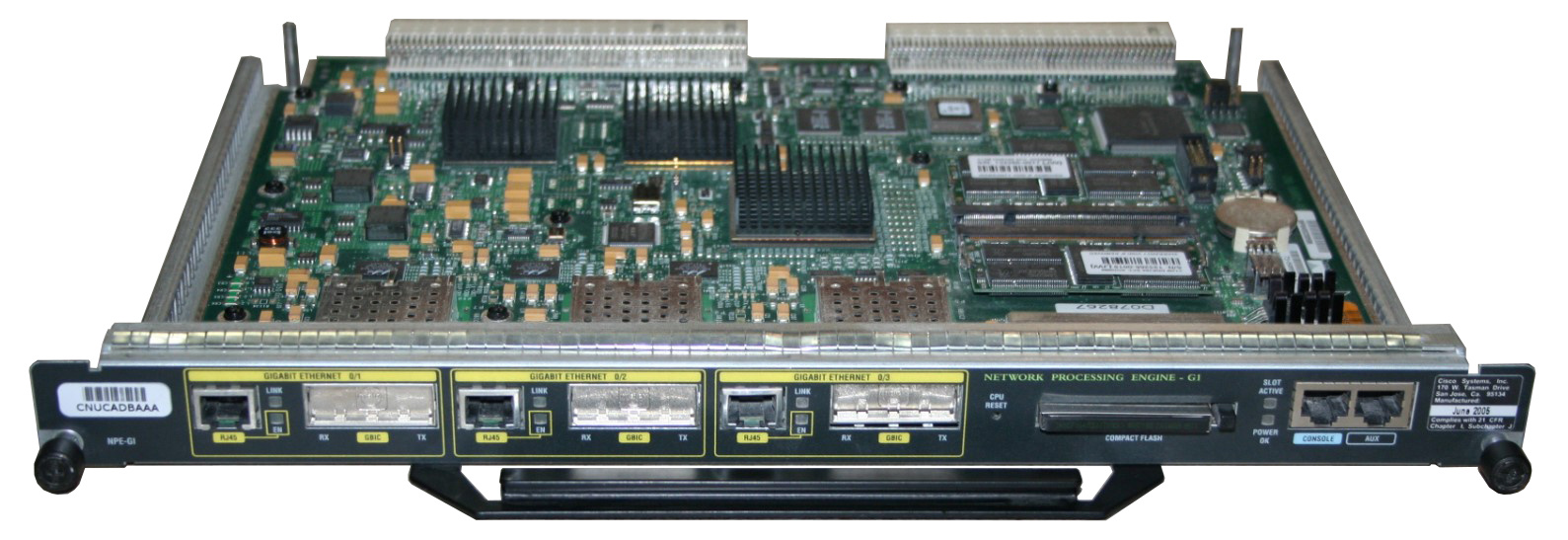 NPE-G1 | Network devices \ ROUTERS \ CISCO \ MODULAR \ CISCO 7200 \ Modules | Comel-IT - Store