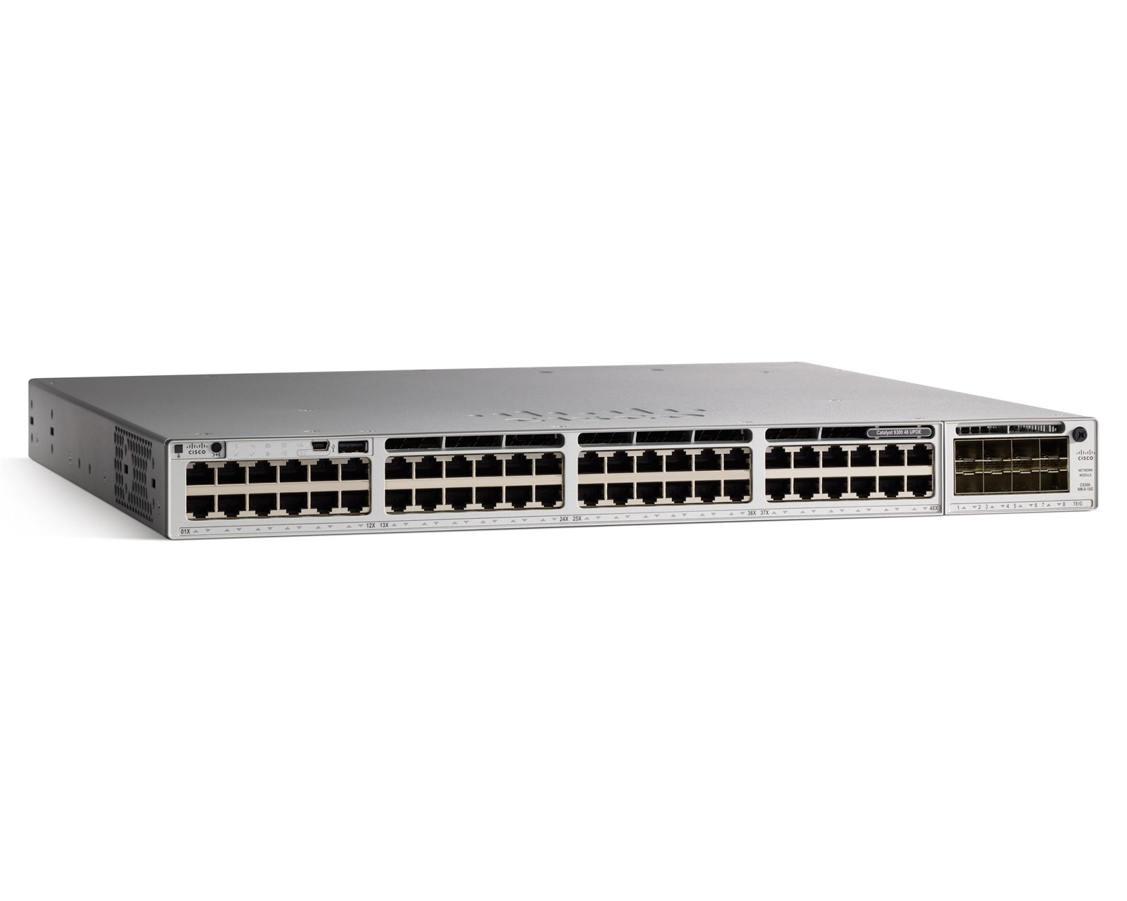 C9300-48UB-A - 48x 1GE RJ45, UPoE 822W 802.3bt 60W na port, opcjonalny uplink, opr. Network ...
