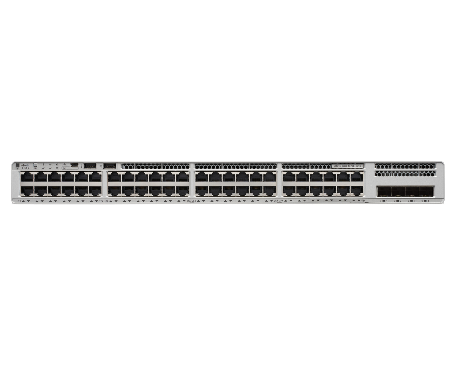 C9200L-48P-4G-A - 48x 1G RJ45 PoE+ 740/1440W, 4x 1G SFP, Network ...