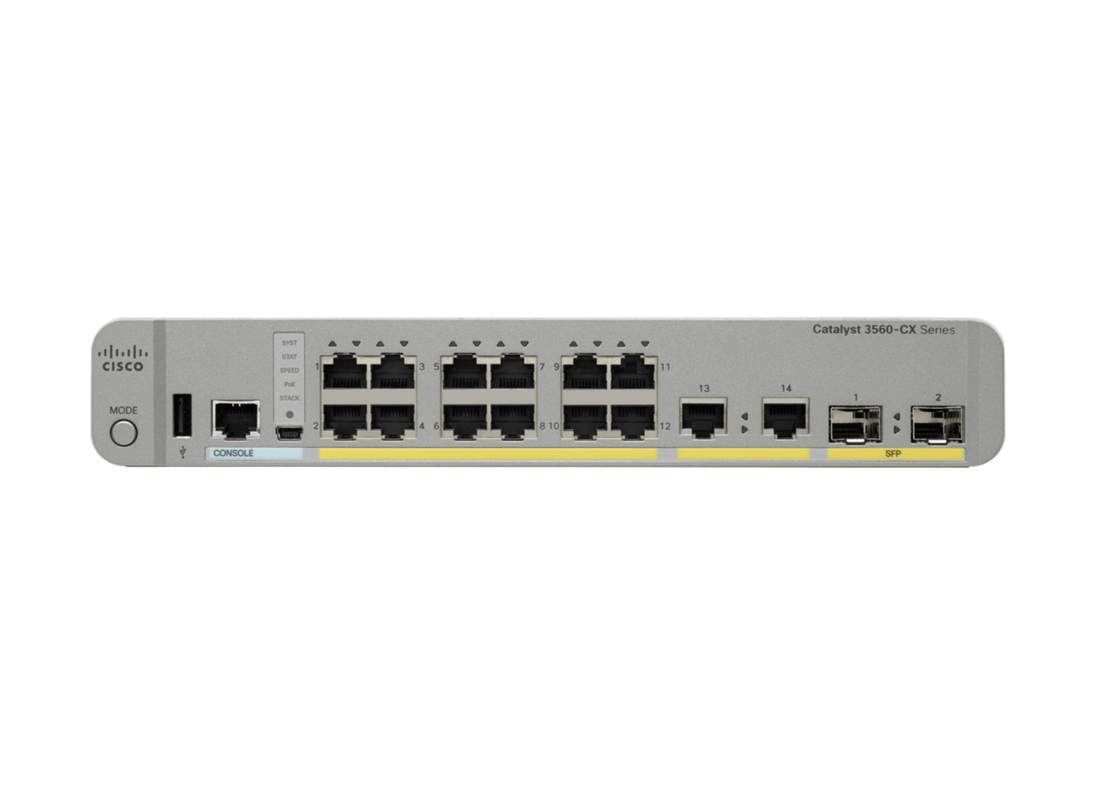 WS-C3560CX-12TC-S - 12x 1GE RJ45, Uplink 2x 1G SFP, opr. IP Base ...