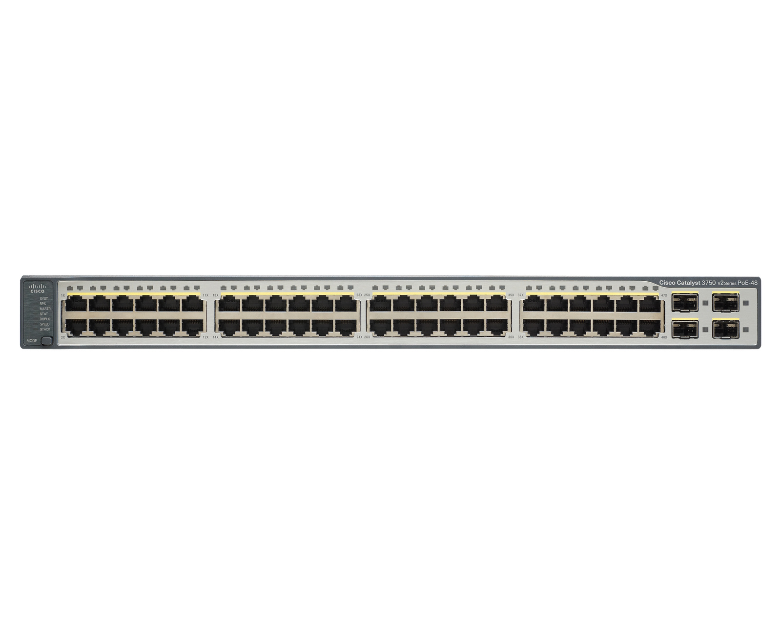 WS-C3750V2-48PS-E - 48 10/100 PoE + 4 SFP, IP Services, Cisco Catalyst 3750V2 Комутатор | Comel ...